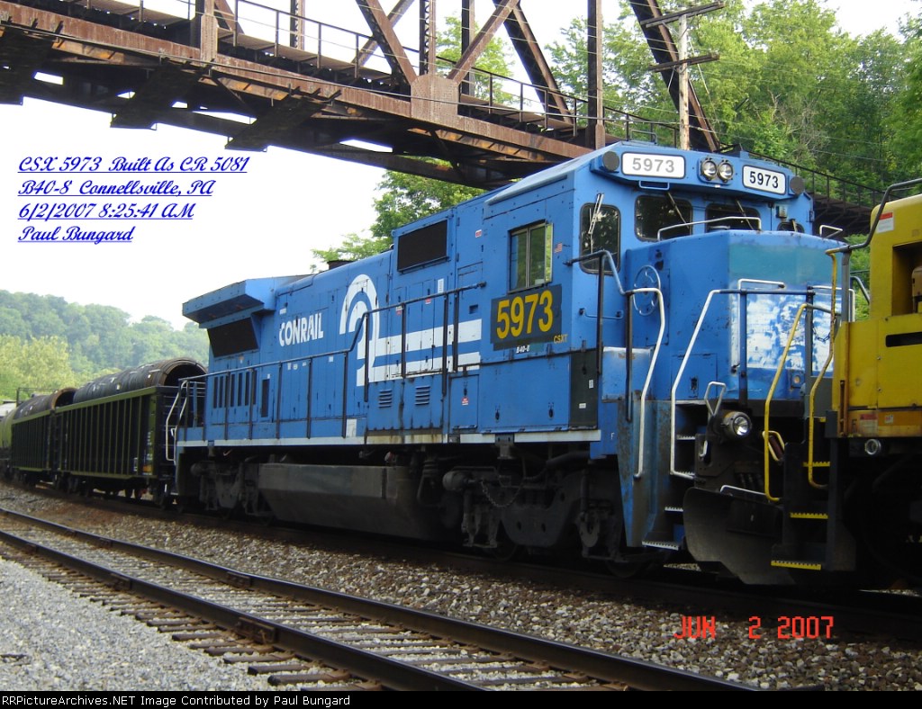 CSX 5973 Ex- CR 5081 B40-8 June 02, 2007